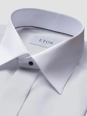 Eton Slim-fit Fly Front Twill Tuxedo Shirt