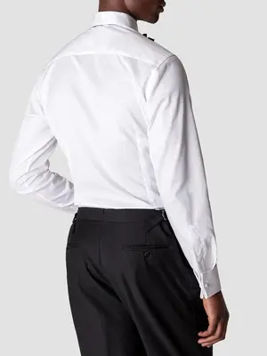 Eton Slim-fit Fly Front Twill Tuxedo Shirt