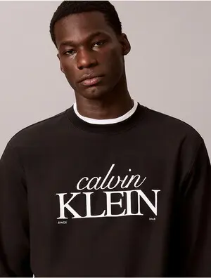 Calvin Klein Terry Monogram Sweatshirt - Black
