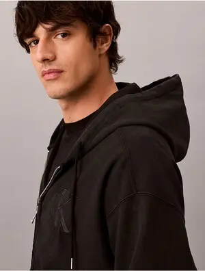 Calvin Klein Monogram Logo Zip Hoodie