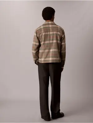 Calvin Klein Yarn-dyed Plaid Chore Jacket