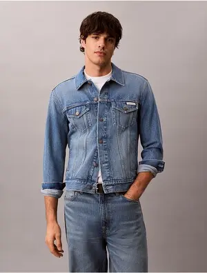 Calvin Klein Classic Trucker Jacket - Wheatgrass