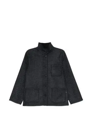 AGNES B. Houndstooth-pattern Jacket - Grey