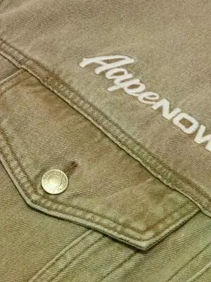 AAPE BY *A BATHING APE Moonface-print Detachable-hood Denim Jacket