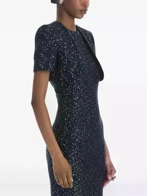Oscar De La Renta Sequin-embellished Cropped Jacket
