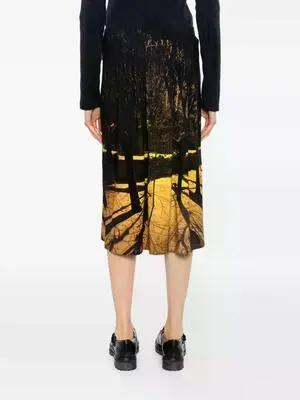 AGNES B. Photo-print Midi Skirt