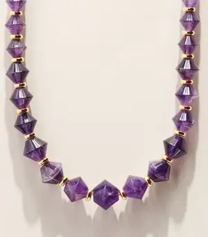Eddie Borgo Gold-plated Honeycomb Necklace - Purple