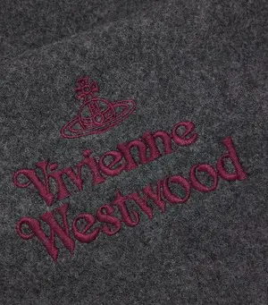 VIVIENNE WESTWOOD Wool Logo Scarf - Grey
