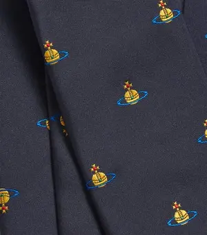 VIVIENNE WESTWOOD Silk Orb Tie - Blue