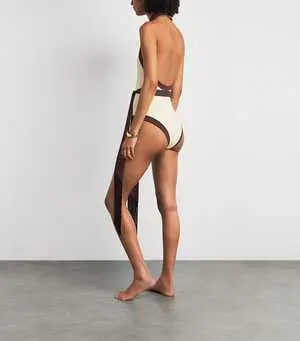 TALLER MARMO Halterneck Belted Swimsuit