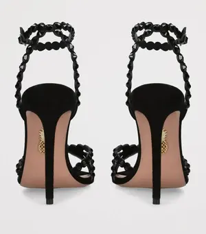 AQUAZZURA Leather Tequila Sandals 105