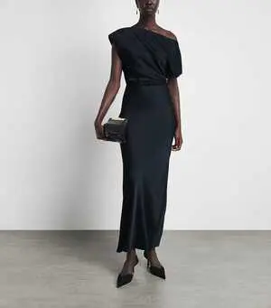 BLAZÉ MILANO Satin Novalis Midi Dress