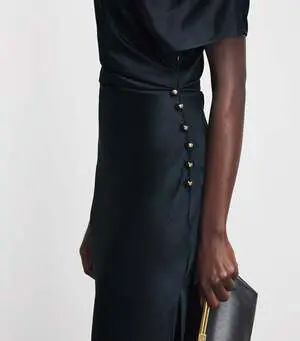 BLAZÉ MILANO Satin Novalis Midi Dress