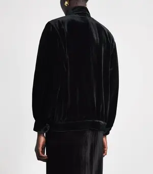 BLAZÉ MILANO Velvet Etoile Olma Bomber Jacket
