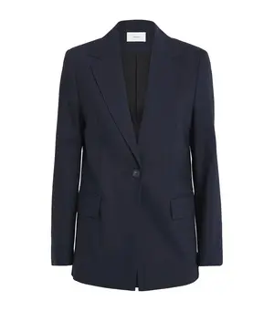 JOSEPH Wool-silk-blend Jackie Blazer - Navy
