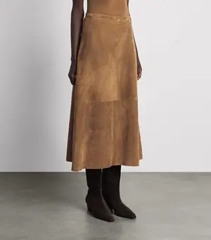 JOSEPH Suede Helius Midi Skirt