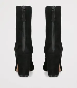 AQUAZZURA Suede Saint Honore Ankle Boots 85