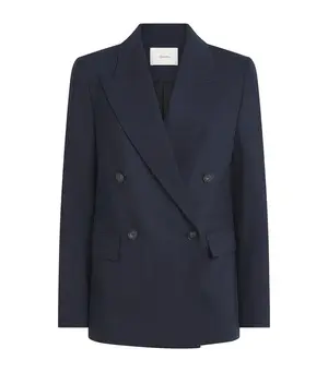 JOSEPH Wool-silk-blend Jaden Blazer - Navy