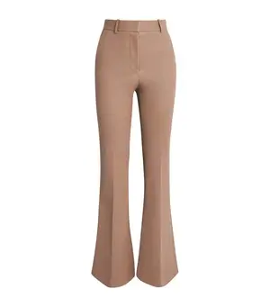 JOSEPH Leather Tafira Flared Trousers