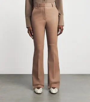 JOSEPH Leather Tafira Flared Trousers