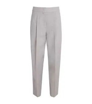 JOSEPH Stretch-wool Toni Tailored Trousers - Grey