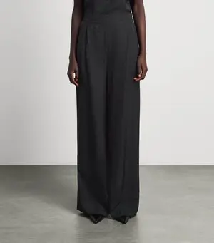 JOSEPH Jacquard Cara Wide-leg Trousers