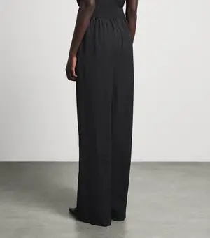 JOSEPH Jacquard Cara Wide-leg Trousers