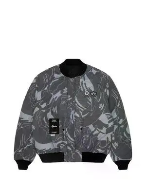 AAPE BY *A BATHING APE Moonface Embossed Bomber Jacket