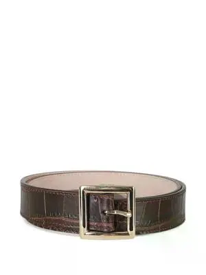 KATE CATE Delphis Crocodile-effect Belt - Brown