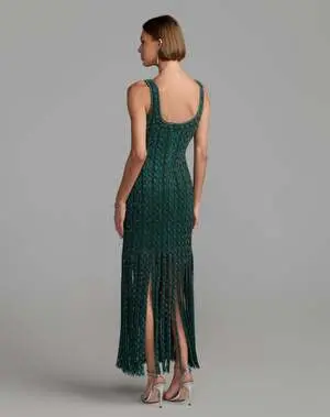 MAC DUGGAL COLLECTION Sleeveless Embellished Panel Maxi Dress