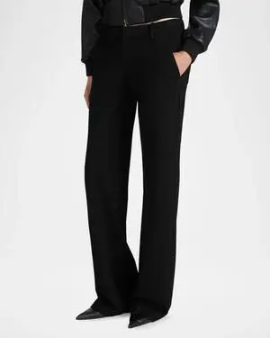 FRAME The Low Wide-leg Trousers - Black