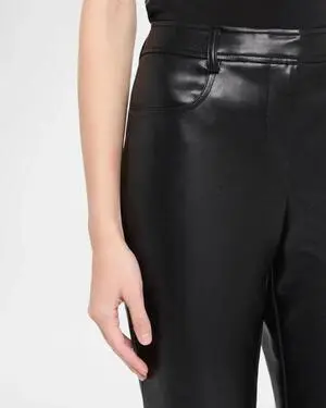 TOCCIN Tracy Straight-leg Faux Leather Pants - Jet