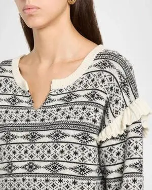 THE GARMENT Faroe Island Fair Isle Wool-cashmere Sweater - Print