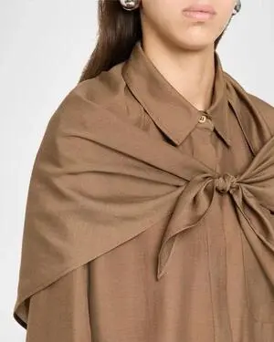 THE GARMENT Eleanor Scarf Shirt - Brown