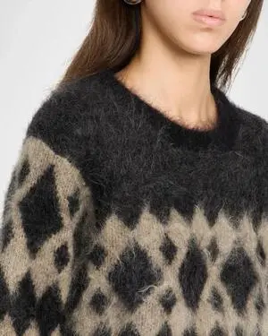 THE GARMENT Roma Argyle Mohair-blend Sweater - Print