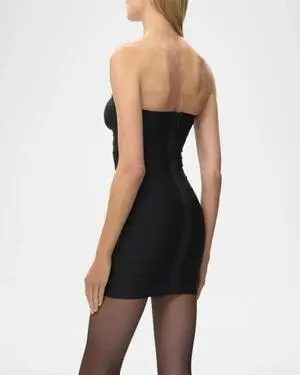 Herve Leger La Diva Strapless Mini Dress - Black