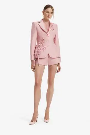 LEO LIN Lisa Appliqué Fitted Blazer