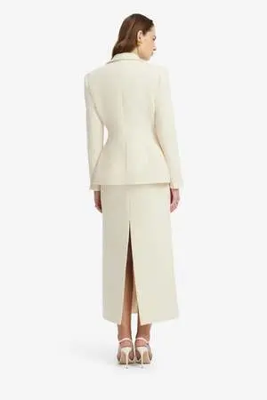LEO LIN Lisa Appliqué Tweed Fitted Blazer