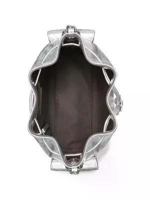 Tory Burch Charlie Quilted Metallic Mini Drawstring Shoulder Bag