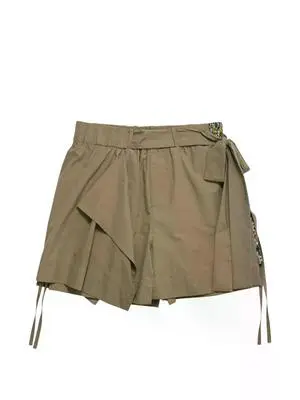 CRAIG GREEN Belted Layered Shorts - Neutrals