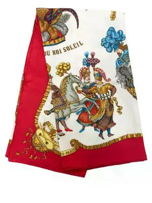 Hermès 1990-2000 Les Fetes Du Roi Soleil Silk Scarf 90 Scarves - White