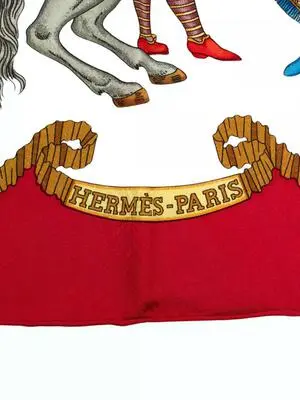 Hermès 1990-2000 Les Fetes Du Roi Soleil Silk Scarf 90 Scarves - White