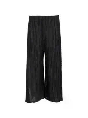 Issey Miyake Mellow Pleats Trousers - Black