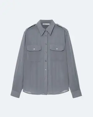 ALLSAINTS Maven Relaxed-fit Military Shirt - Grey