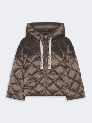 Max Mara Cape-style Puffer In Water-repellent Iridescent Plain-weave Fabric