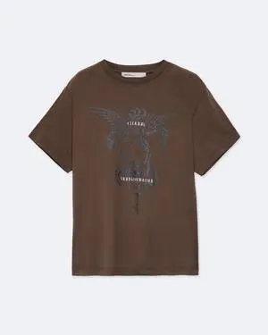 ALLSAINTS Zoro Jules Oversized Graphic T-shirt - Brown