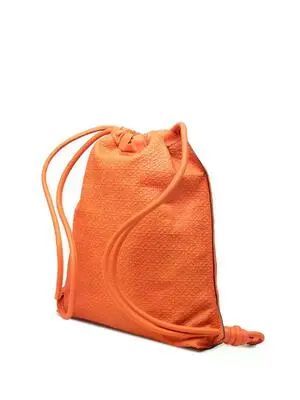 Loewe 2018 Embossed Anagram Leather Yago Knot Backpack
