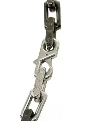 LOUIS VUITTON 2023 Stainless Steel Strass Monogram Chain Necklace Costume Necklace