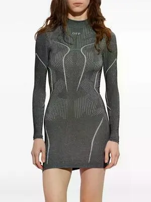 Off-White Lurex-thread Mini Dress