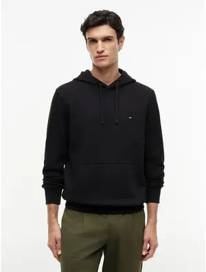 Tommy Hilfiger Essential Terry Pullover Hoodie - Black